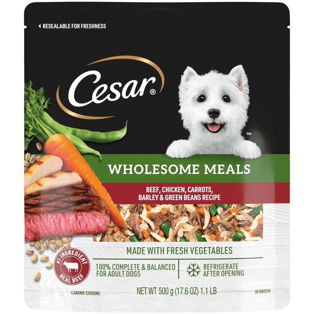 Cesar Wholesome Meals Beef, Chicken, Carrots, Barley & Green Beans Recipe