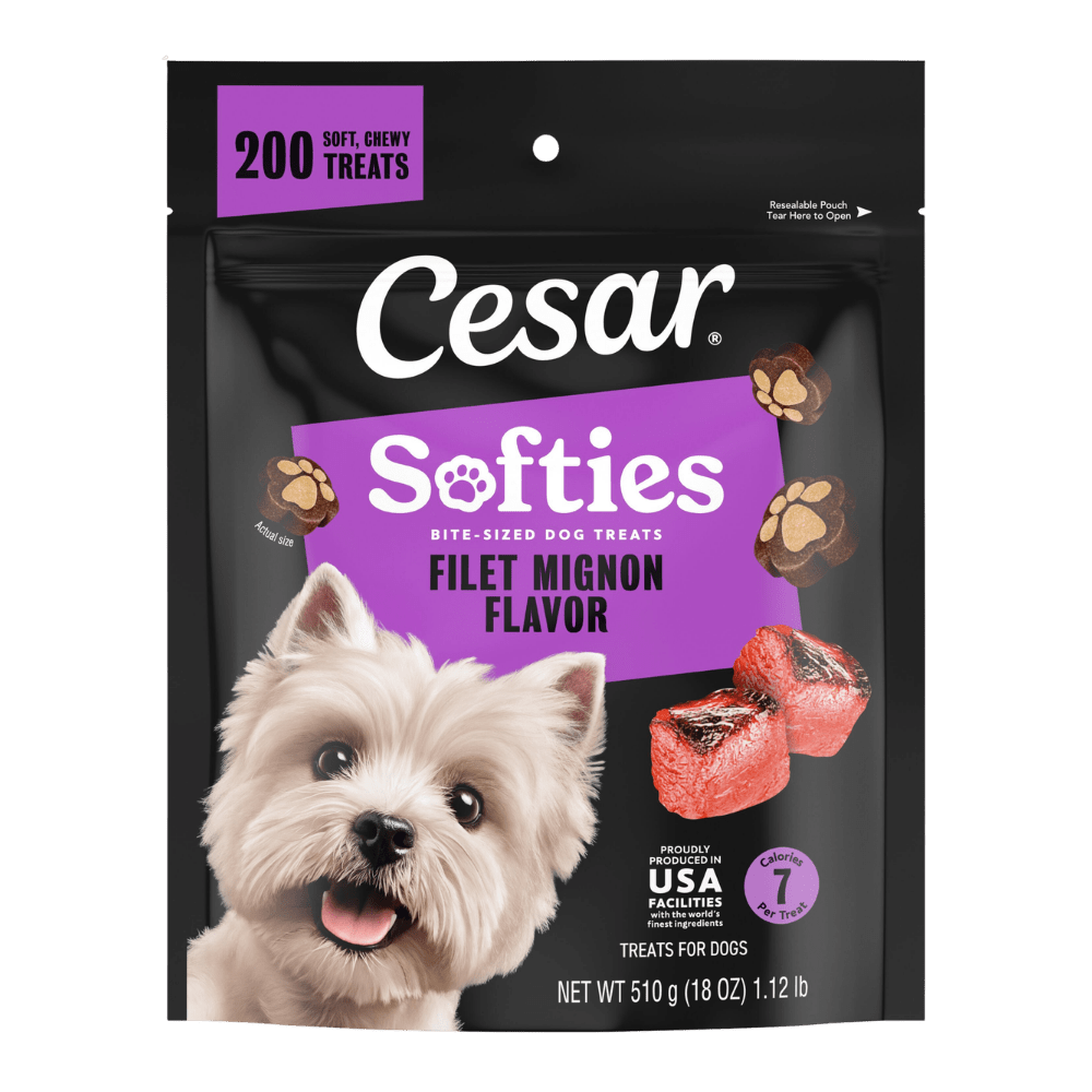 Cesar Softies Chewy Soft Dog Treats Filet Mignon